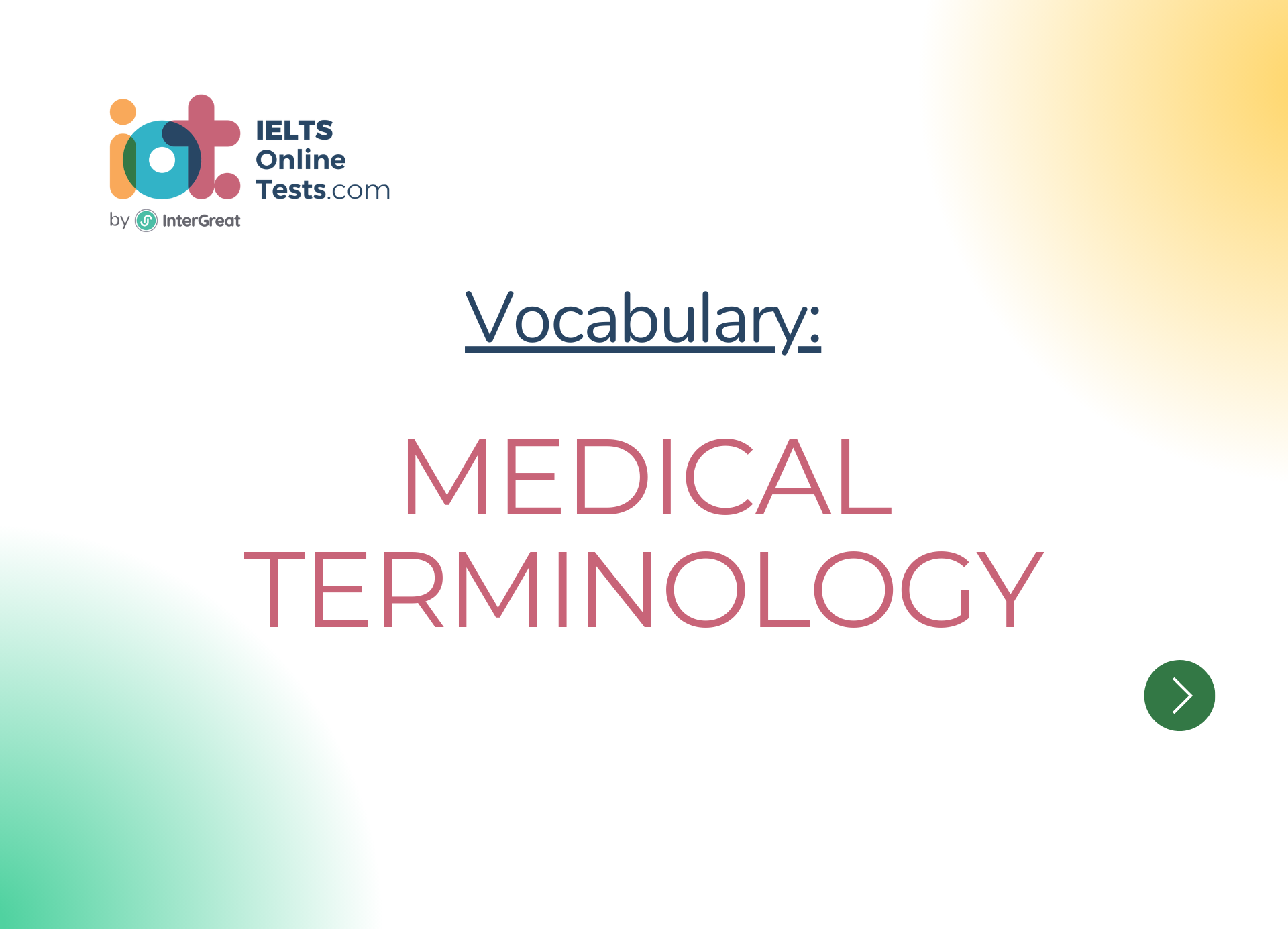 Medical Terminology IELTS Online Tests Medical Terminology IELTS Online Tests